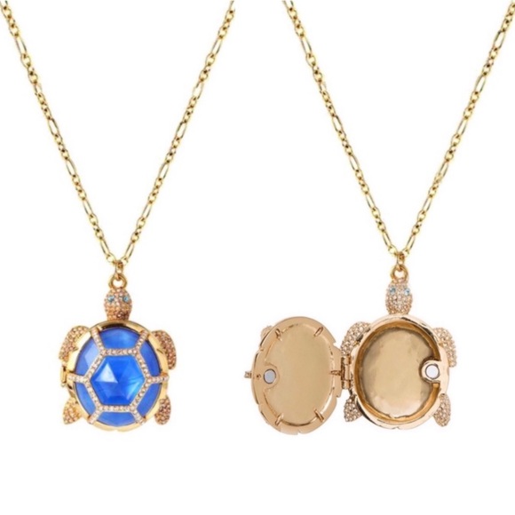 kate spade | Jewelry | Kate Spade Paradise Found Blue Turtle Locket ...